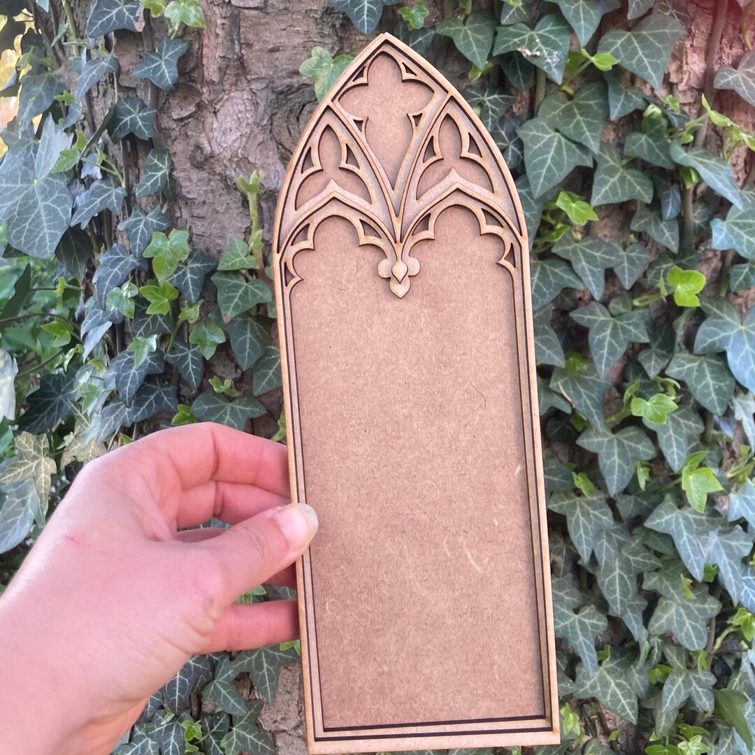 Gothic Cathedral Window Frame: Unpainted MDF Decor (9 3/4 X 3 1/2) - Etsy