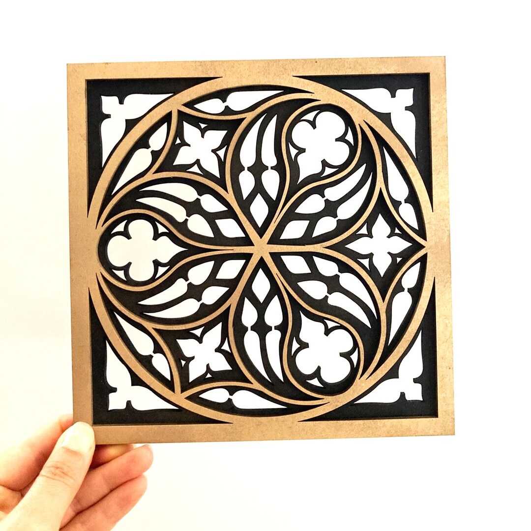 Gothic Cathedral Window Wall Decor: Unpainted MDF Tracery Panel - Etsy