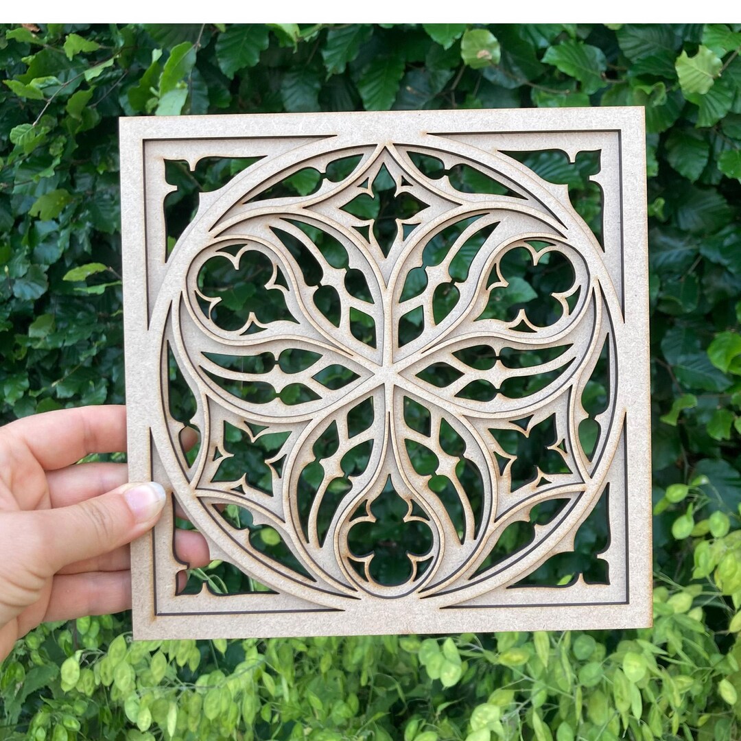 Gothic Cathedral Window Wall Decor: Unpainted MDF Tracery Panel - Etsy