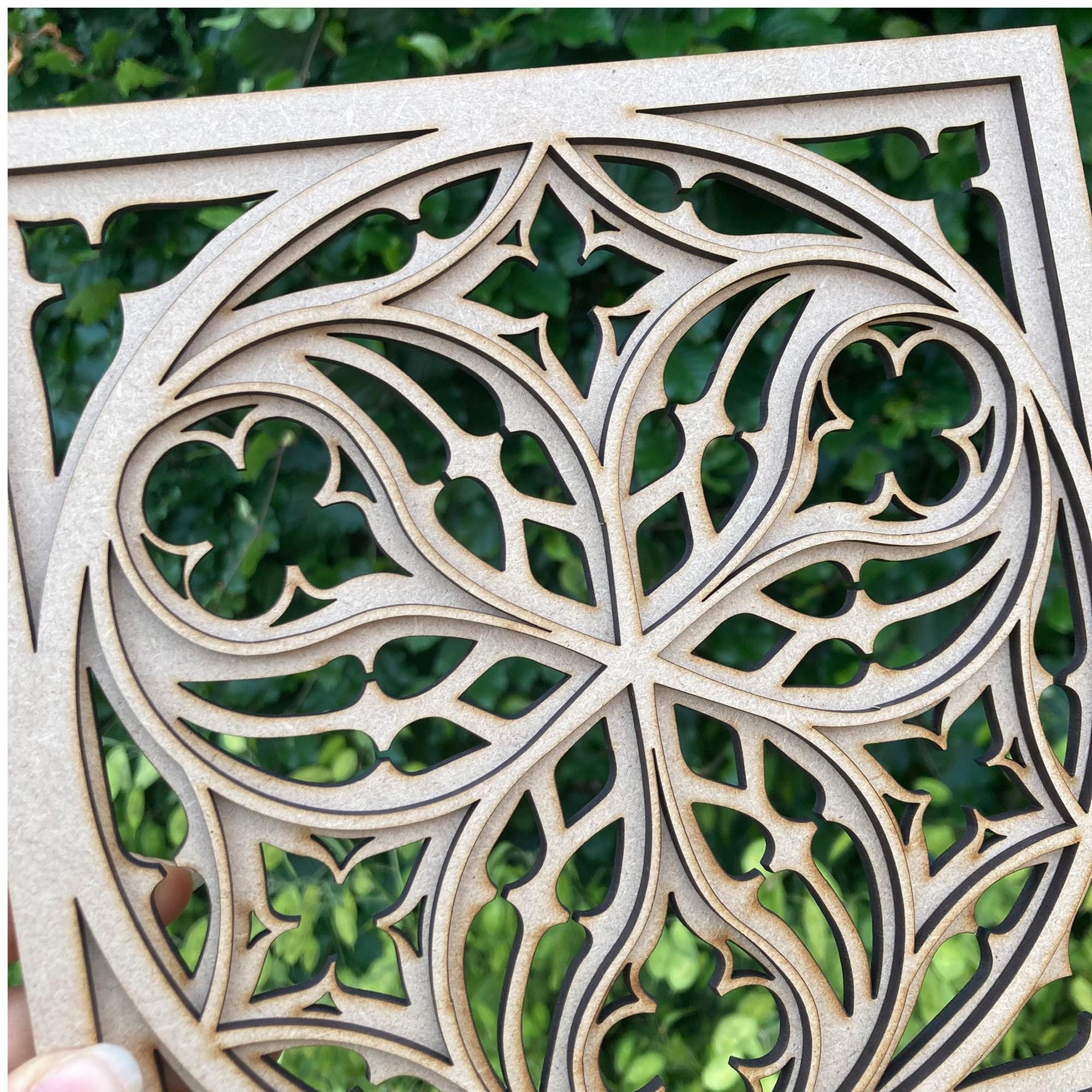 Gothic Cathedral Window Wall Decor: Unpainted MDF Tracery Panel - Etsy
