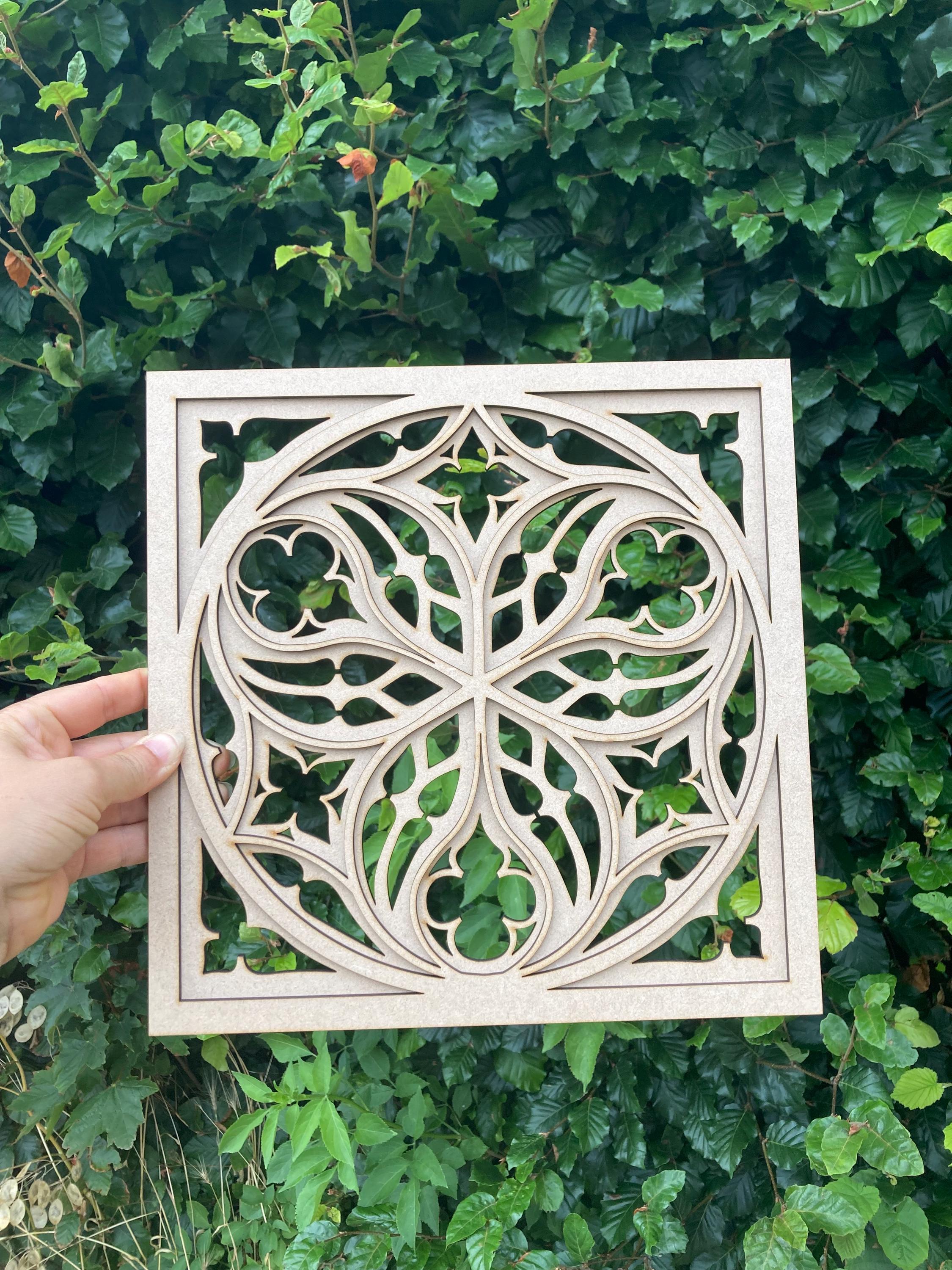 Gothic Cathedral Window Wall Decor: Unpainted MDF Tracery Panel - Etsy