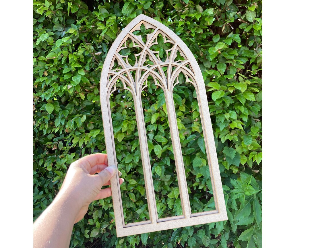 Gothic Window Wall Decor, Gothic Tracery Home Decor, Cathedral Arch ...