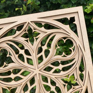 Gothic Cathedral Window Wall Decor: Unpainted MDF Tracery Panel - Etsy