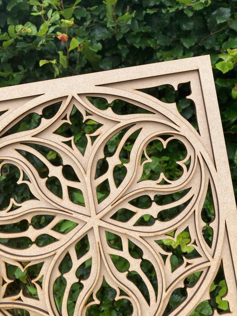 Gothic Cathedral Window Wall Decor: Unpainted MDF Tracery Panel - Etsy