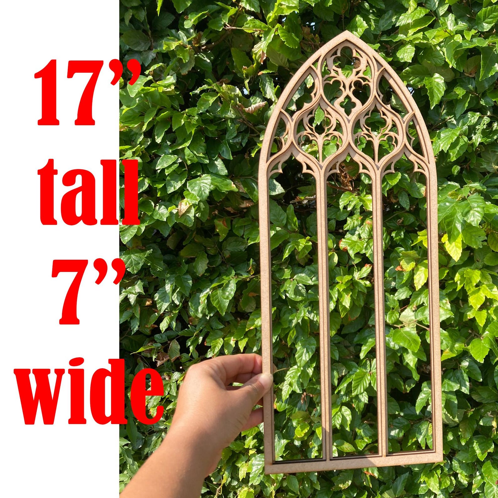 Gothic Cathedral Window Frame: MDF Tracery Wall Decor (17x7) - Etsy