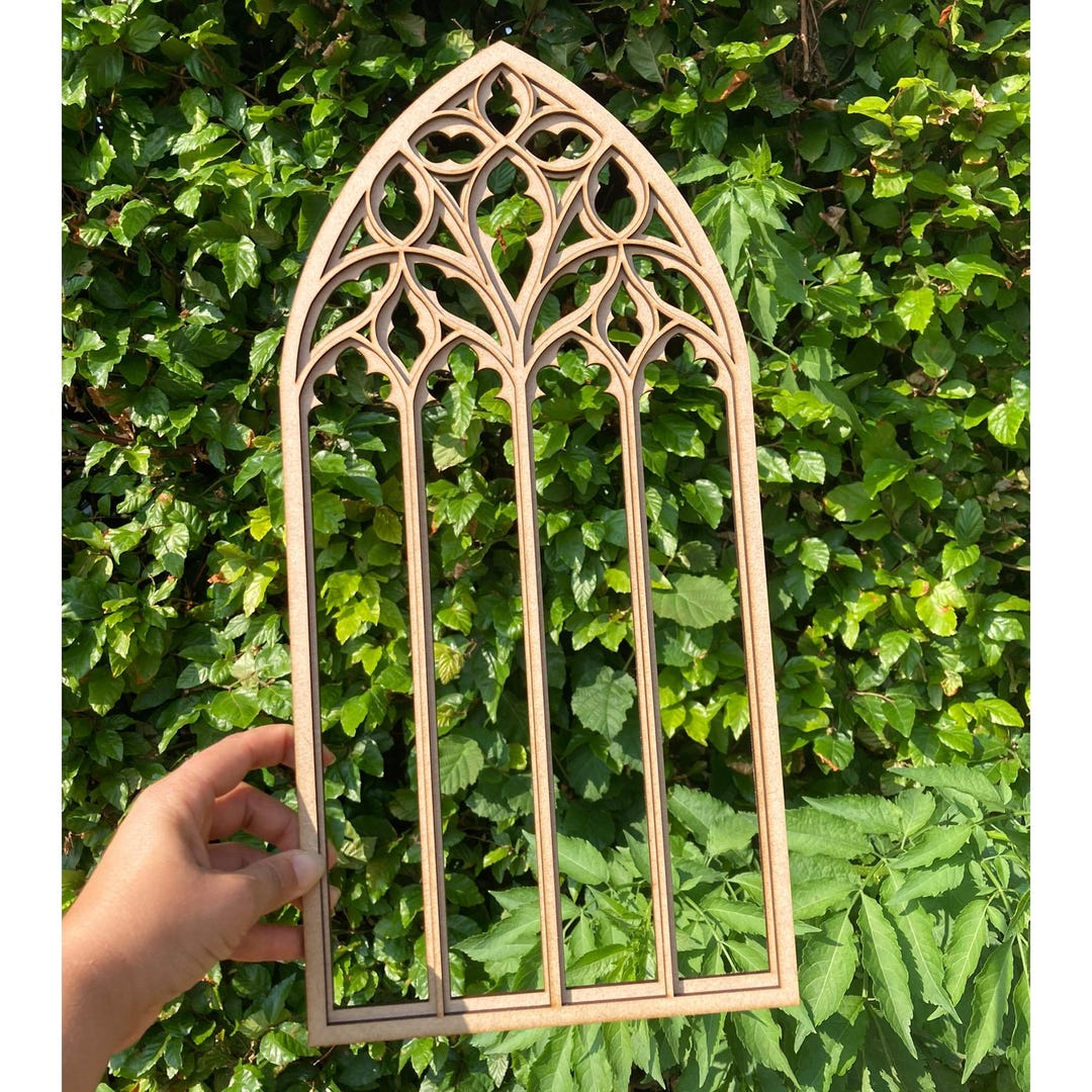 Gothic Arch Wall Decor, Gothic Tracery Home Decor, Cathedral Window Frame, Fantasy Style, Dark ...