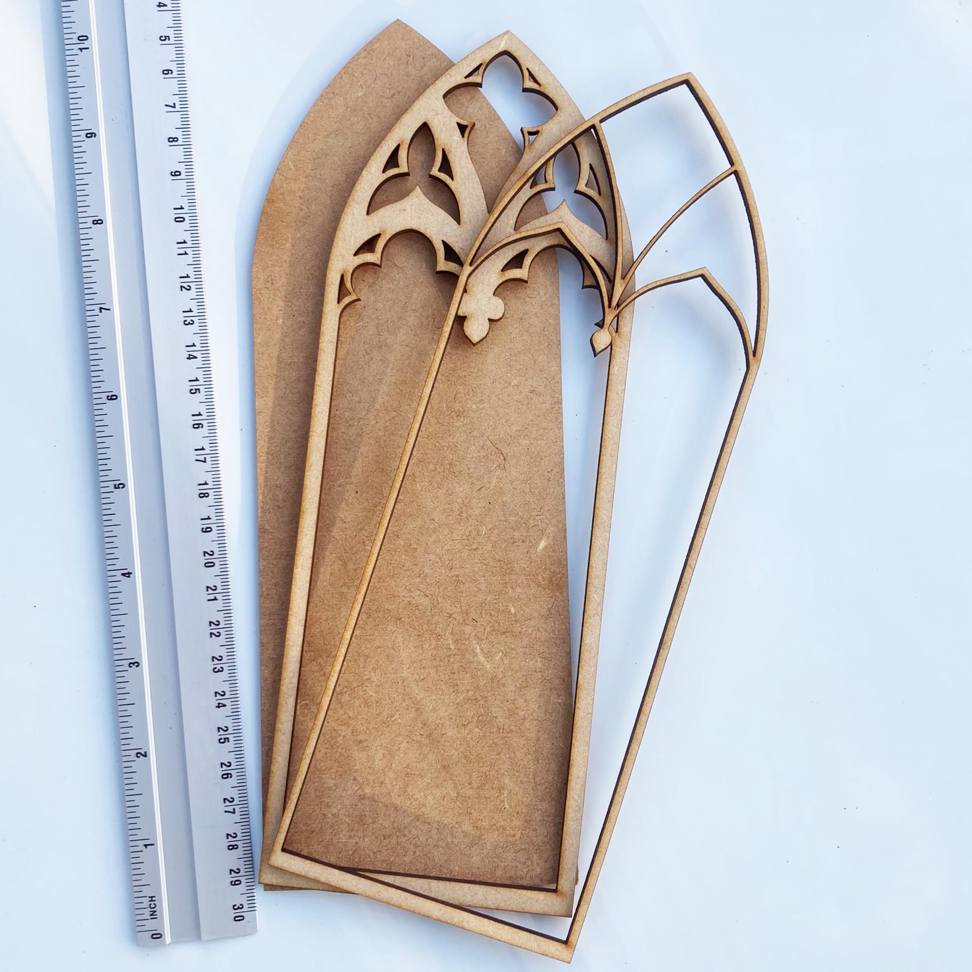 Gothic Cathedral Window Frame: Unpainted MDF Decor (9 3/4 X 3 1/2) - Etsy