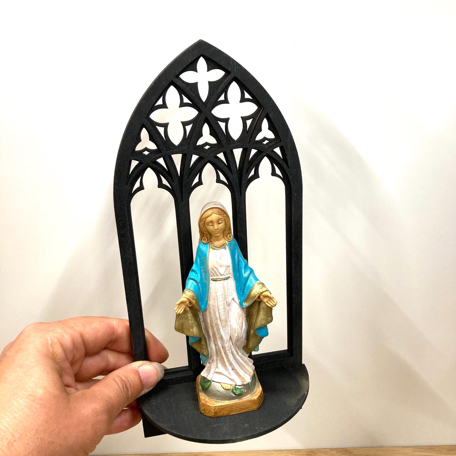 Gothic Arch Wall Shelf DIY Kit: Religious Home Decor, Catholic Shrine ...