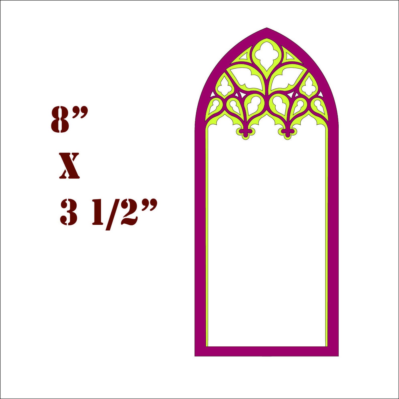 Gothic Cathedral Arch Bookshelf Decor, Gothic Picture Frame, Book Lover ...