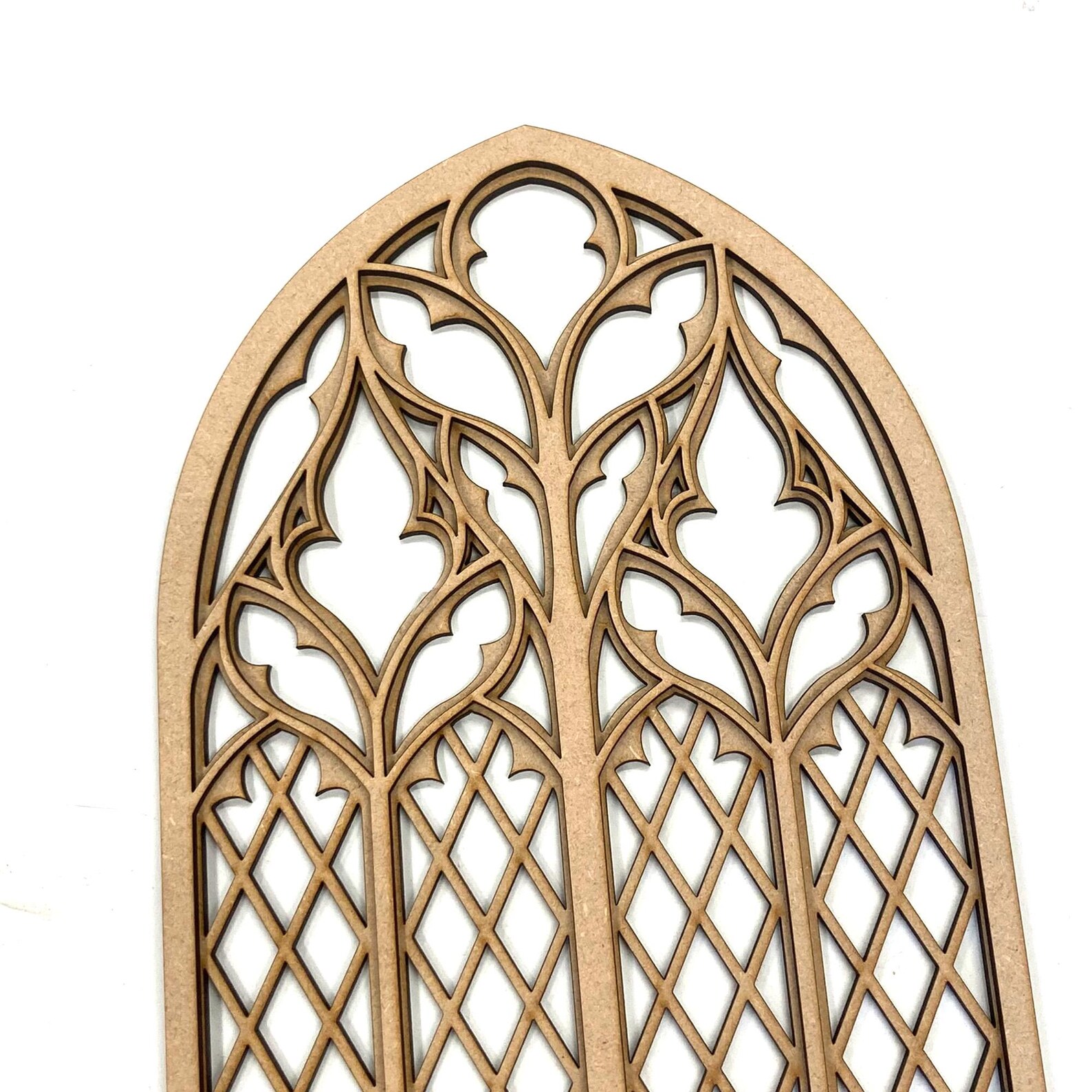 Gothic Cathedral Window Wall Decor: MDF Tracery, Unpainted DIY Kit - Etsy