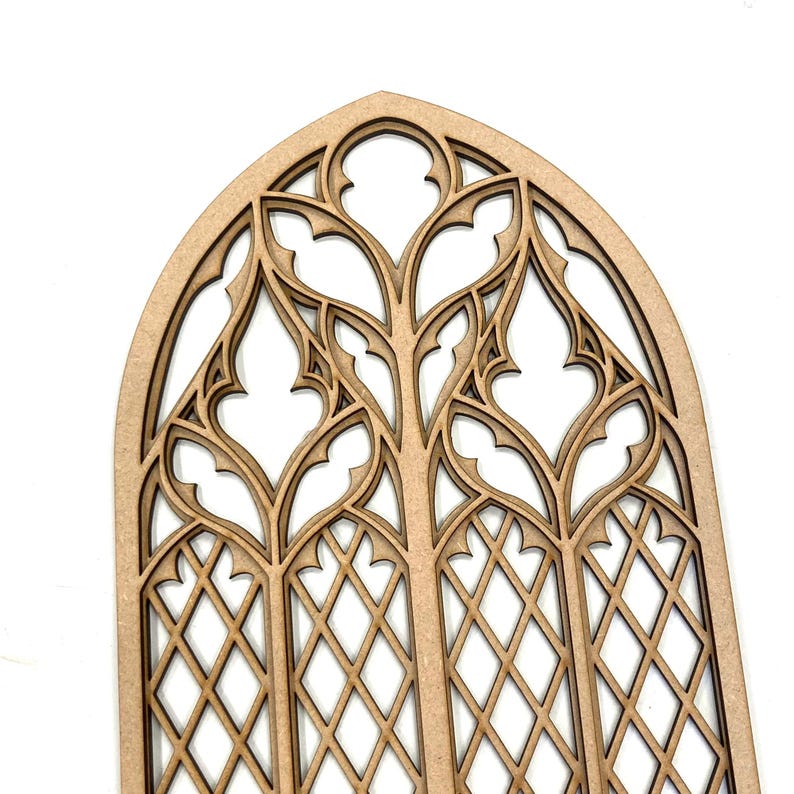 Gothic Cathedral Window Wall Decor: MDF Tracery, Unpainted DIY Kit - Etsy