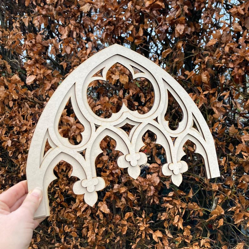 Large Gothic Arch Wall Hanging, Cathedral Window , Gthic Revival Home ...