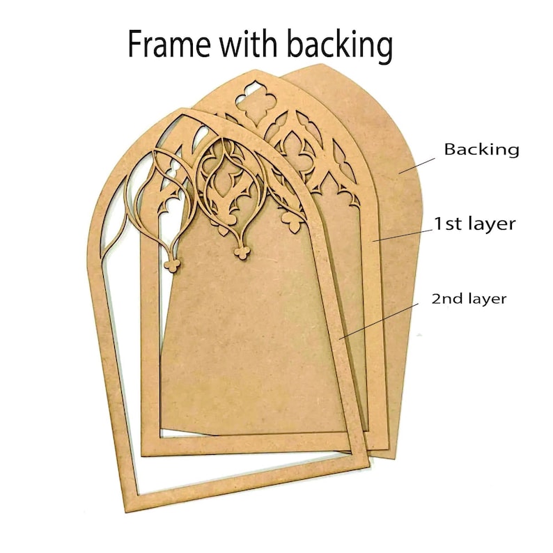 Gothic Cathedral Window Wall Decor: Unpainted MDF Tracery Frame - Etsy