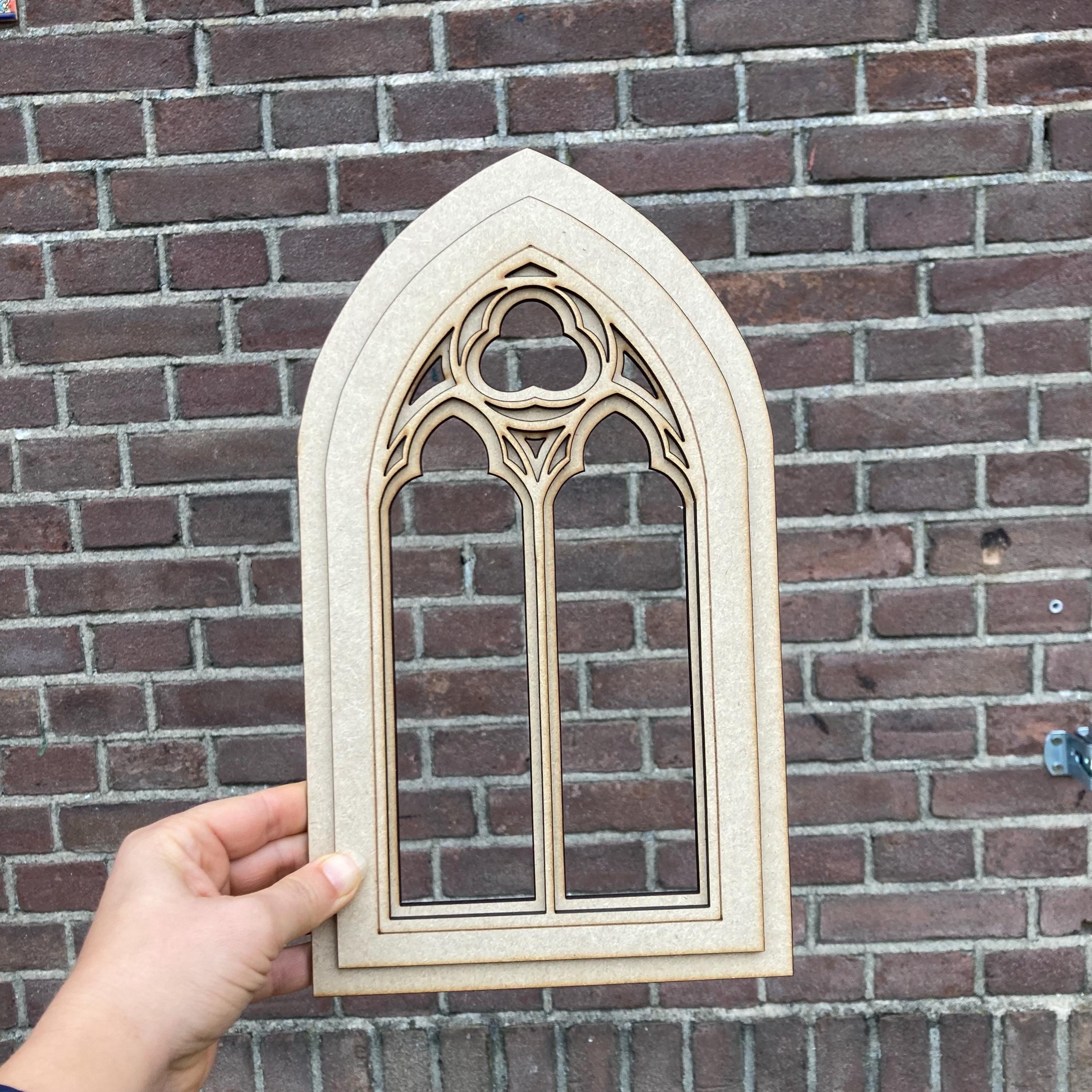 Gothic Cathedral Window Frame: MDF Wall Decor, Altar DIY - Etsy