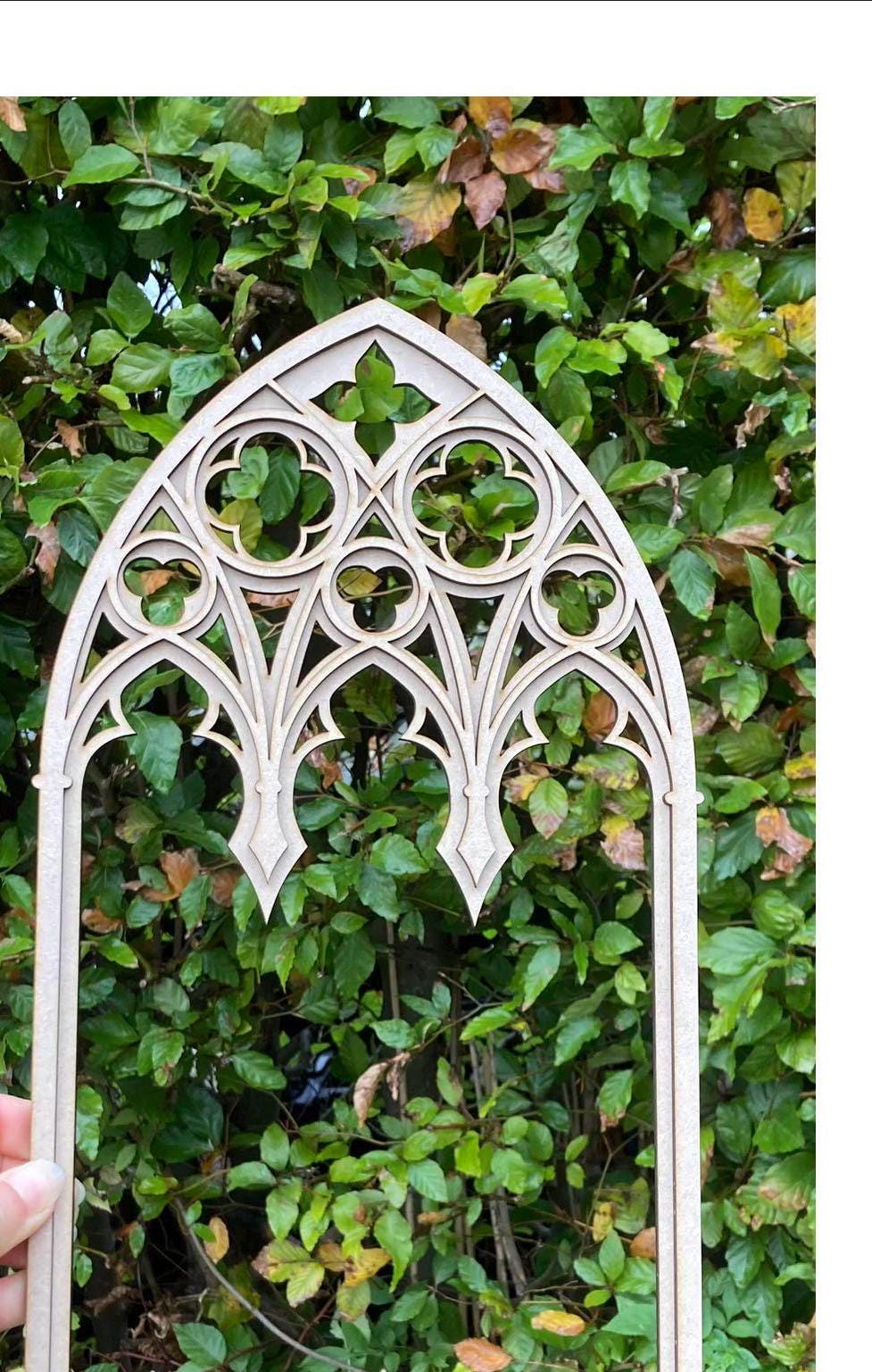 Wall Decor, Gothic Tracery Home Decor, Cathedral Window, Church Window ...