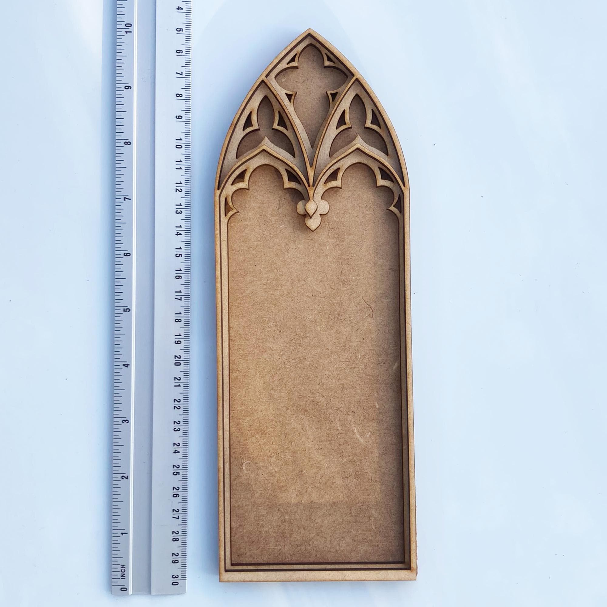 Gothic Cathedral Window Frame: Unpainted MDF Decor (9 3/4 X 3 1/2) - Etsy