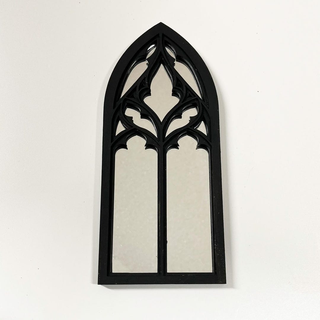 Cathedral Arch Mirror, Gothic Tracery Window Wall Decor, Goth ...