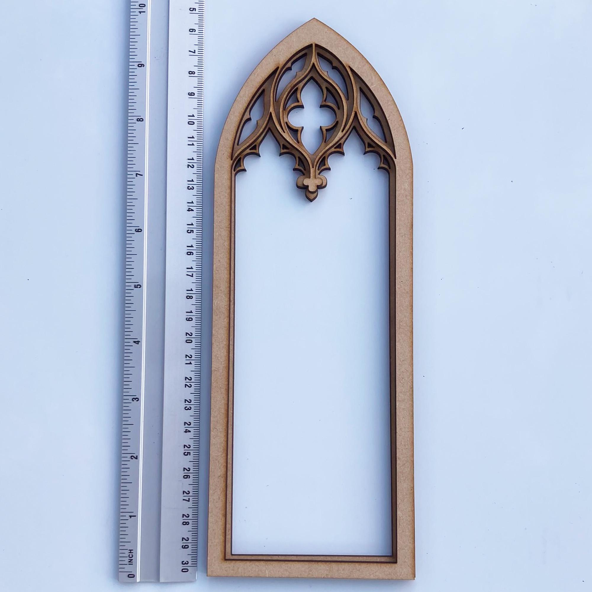 Gothic Cathedral Picture Frame, Fantasyl Window Bookshelf Decor, Church ...