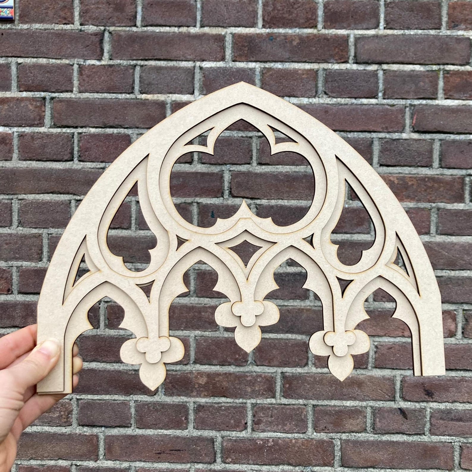 Large Gothic Arch Wall Hanging, Cathedral Window , Gthic Revival Home ...