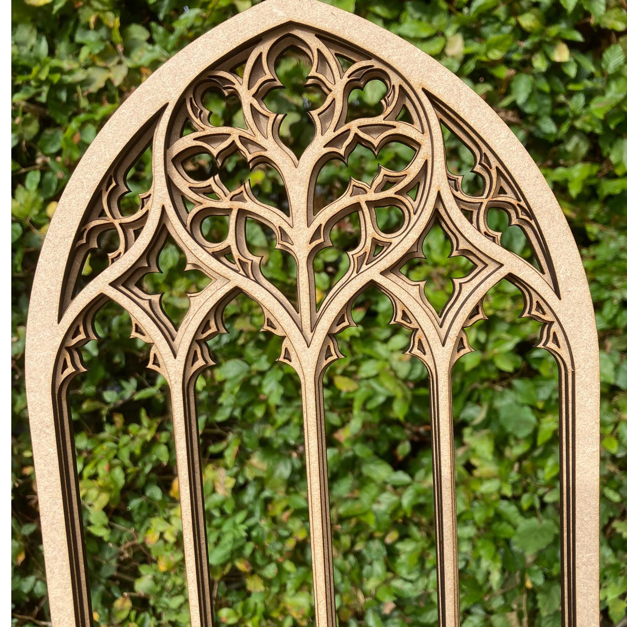 Gothic Revival Wall Decor, Gothic Tracery Home Decor, Cathedral Window ...