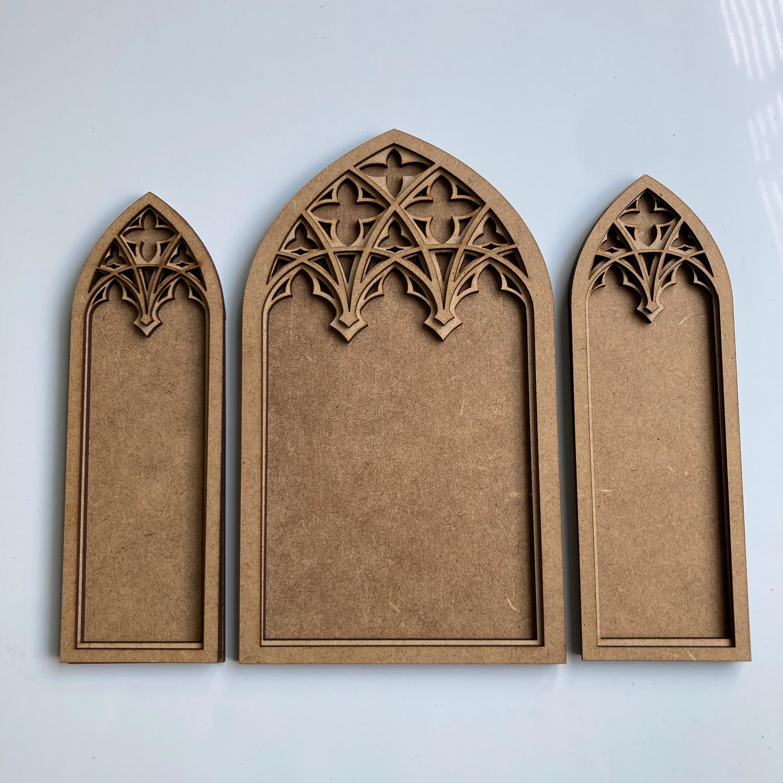 Catherdral Arch Frames Triptych Wall Decor, Gothic Window Picture ...