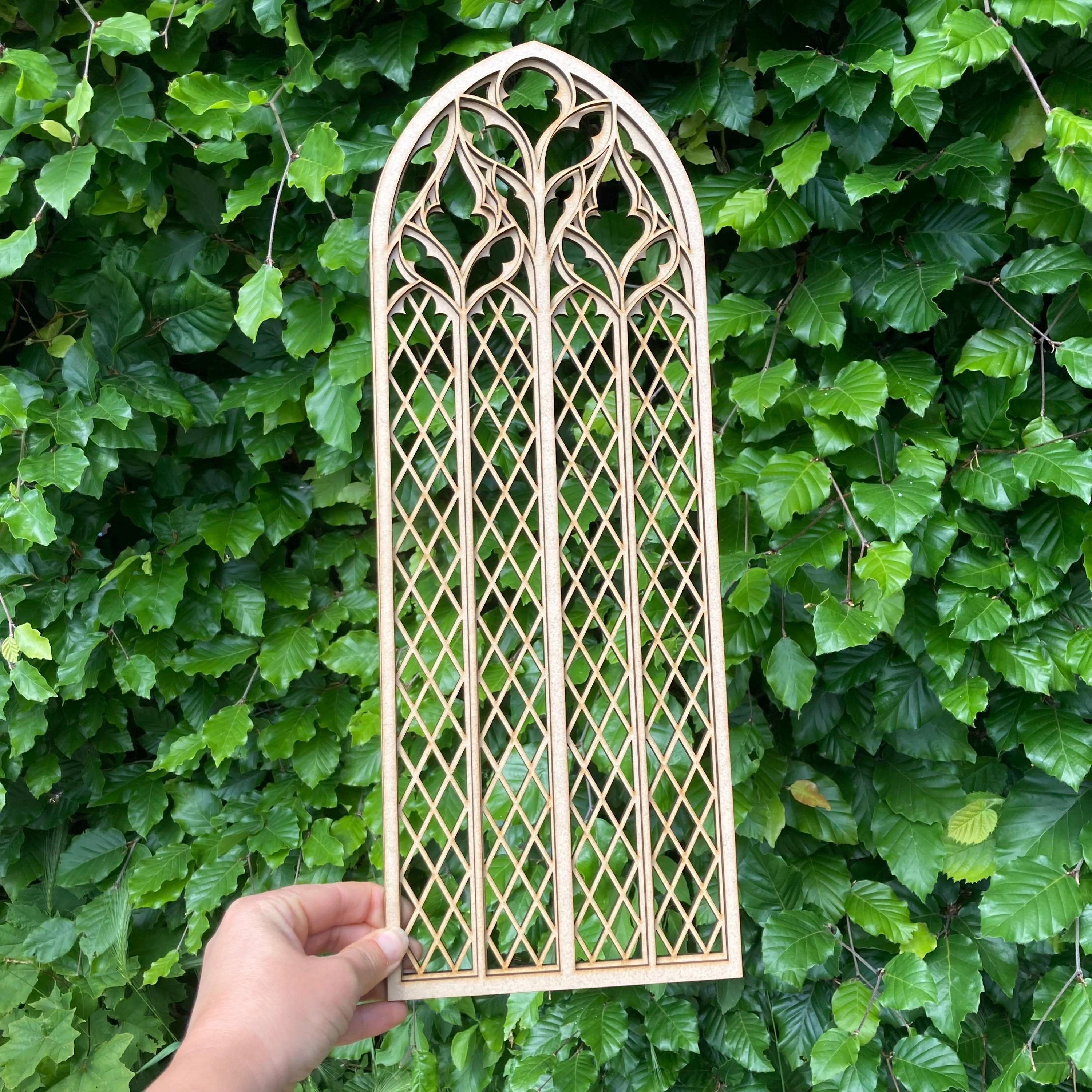 Gothic Cathedral Window Wall Decor: MDF Tracery, Unpainted DIY Kit - Etsy