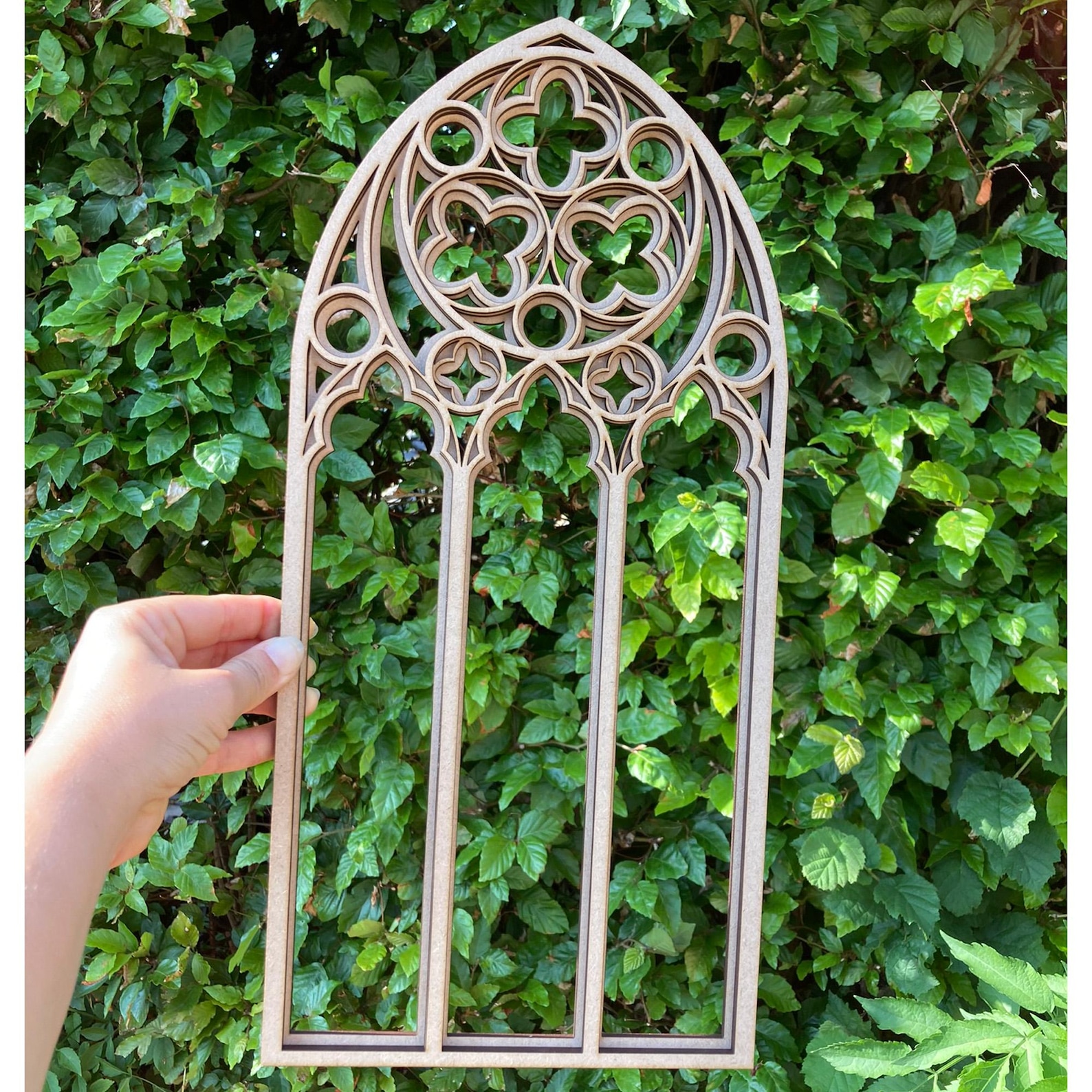 Cathedral Window Frame, Gothic Tracery Laser Cut Diy Hhome Decor Panel ...