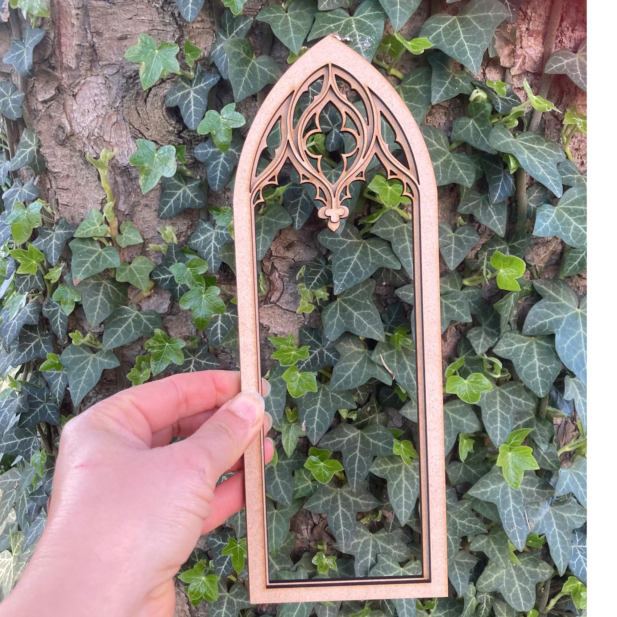 Gothic Cathedral Picture Frame, Fantasyl Window Bookshelf Decor, Church ...