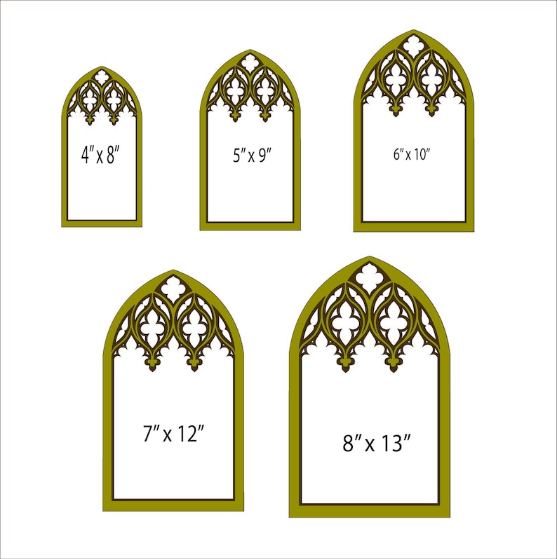 Gothic Cathedral Window Wall Decor: Unpainted MDF Tracery Frame - Etsy