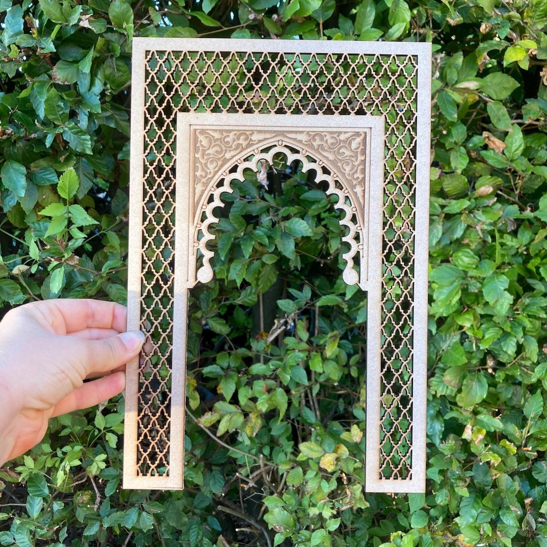 Moroccan Arch Wall Decor: Unpainted MDF, Customizable Islamic Design - Etsy