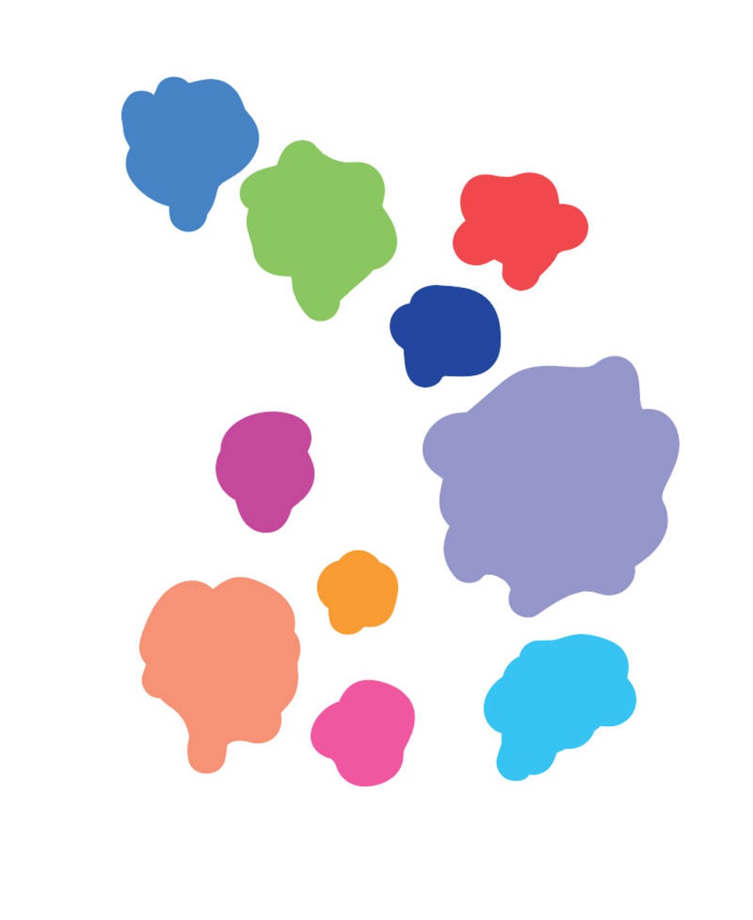 Paint Blobs Svg Paint Svg Watercolor Svg Colorful Svg - Etsy