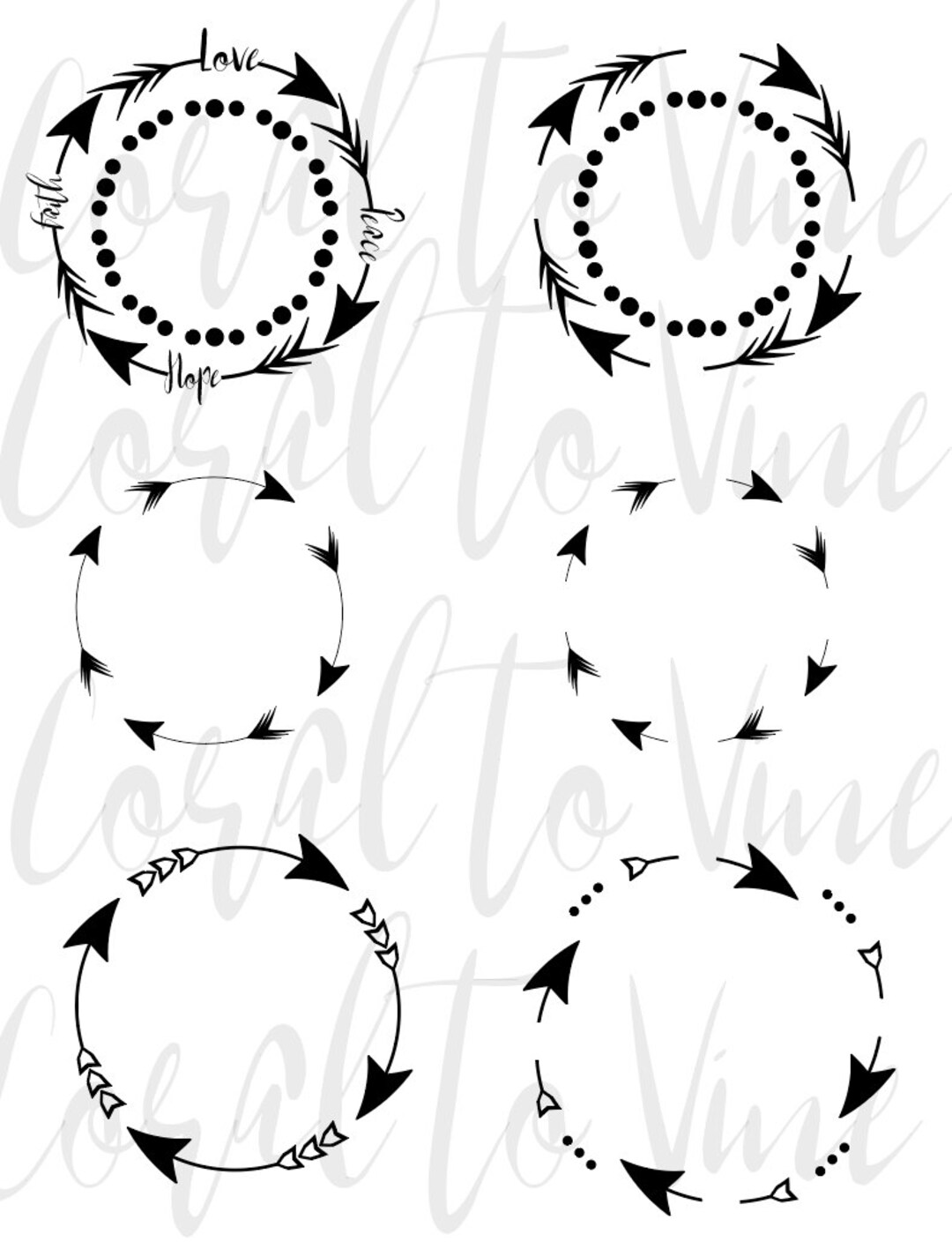 Buy Arrow Frame Svg, Arrow Circle Frame SVG, Arrow Set Svg, Feather Svg ...