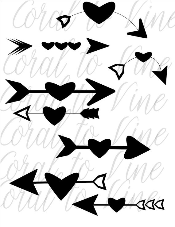 arrow SVG arrow words SVG heart arrow set SVG file arrow cut | Etsy