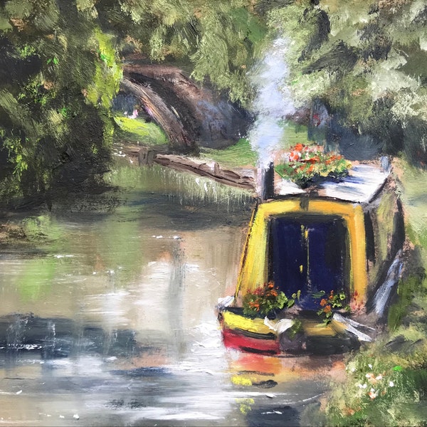 Narrowboat Art - Etsy