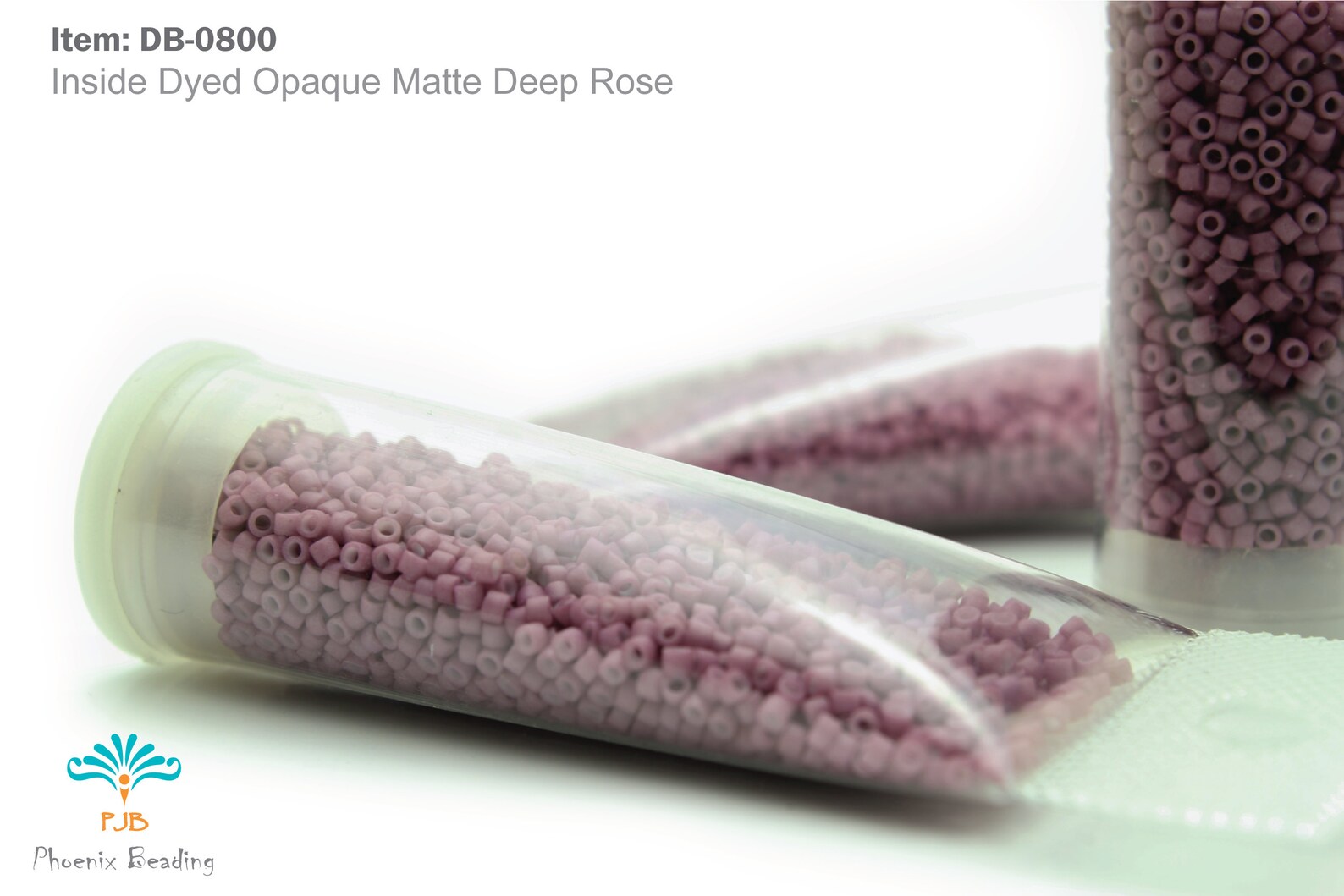 DB-0800 Miyuki Delica 11/0, Inside Dyed Opaque Matte Deep Rose, 5 - 20 ...