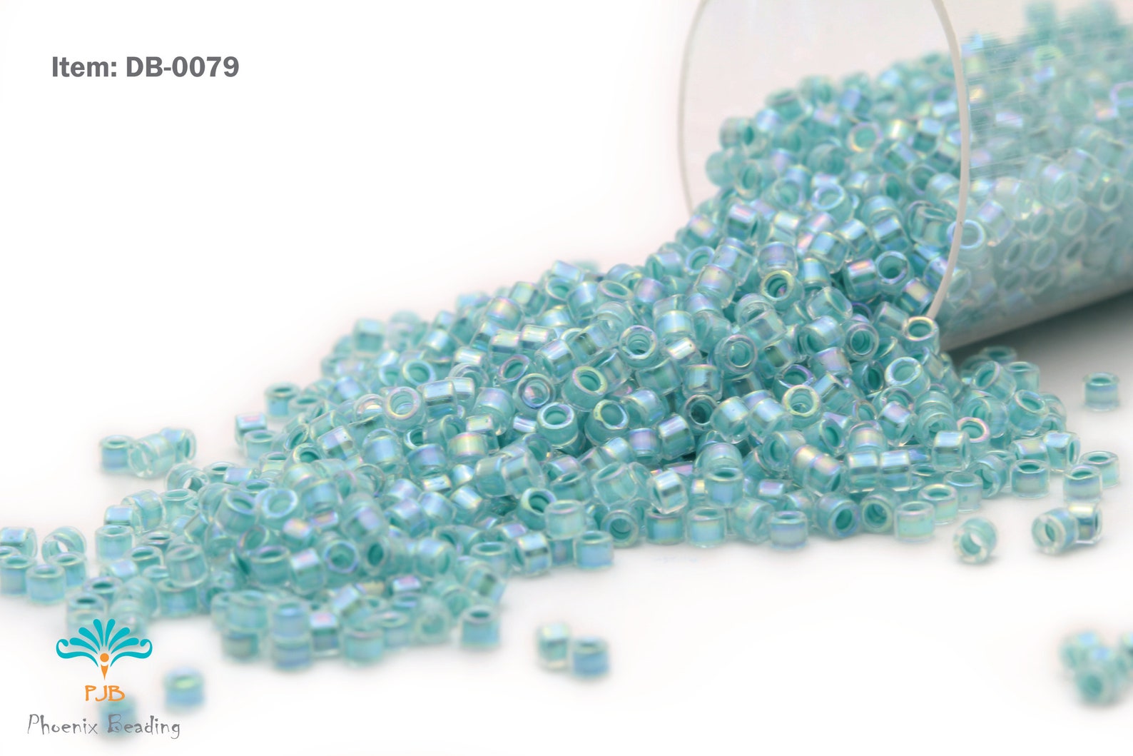 DB-0079 Miyuki Delica 11/0, Teel Blue Crystal AB, 5 - 20 Gram Seed ...