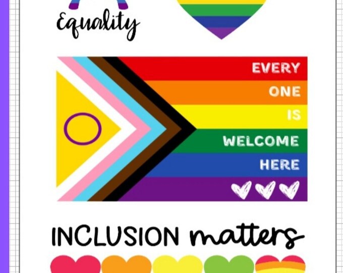 LGBTQ Pride Digital Downloads JPG PNG - 7 Designs - Equality & More ...