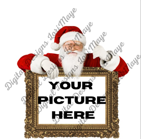 Digital Background Template Virtual Santa Claus Santa | Etsy