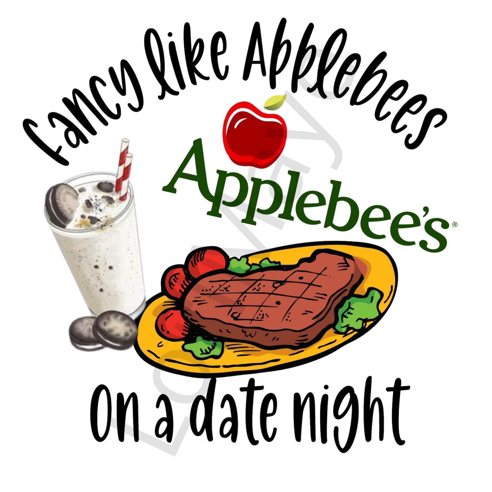Fancy Like Applebee's on A Date Night Sublimation, PNG Sublimation File ...