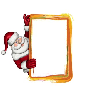 Digital Background Template - Virtual Santa Claus - Santa Holding ...