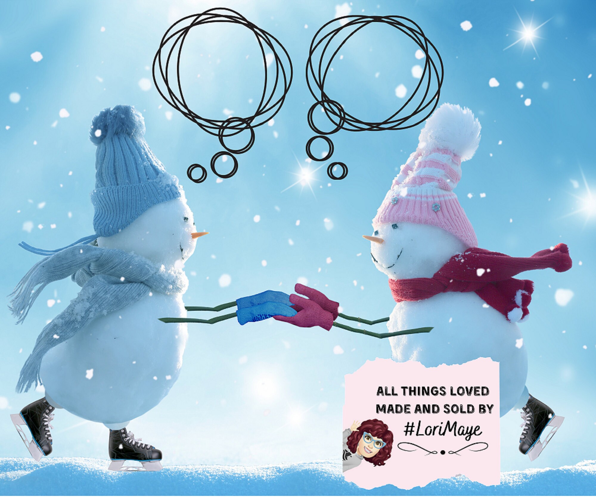 Digital Snowman SVG Background Template Virtual Snowman | Etsy