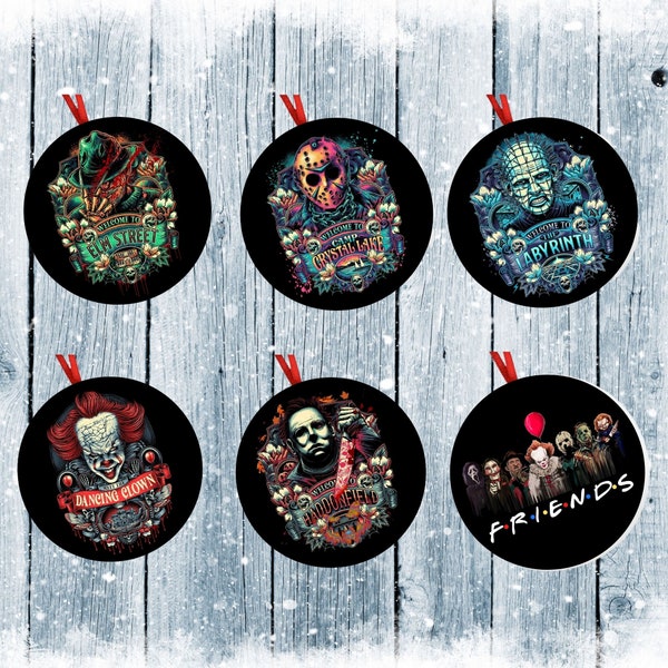 Personalized Horror Movie Christmas Ornaments - Etsy