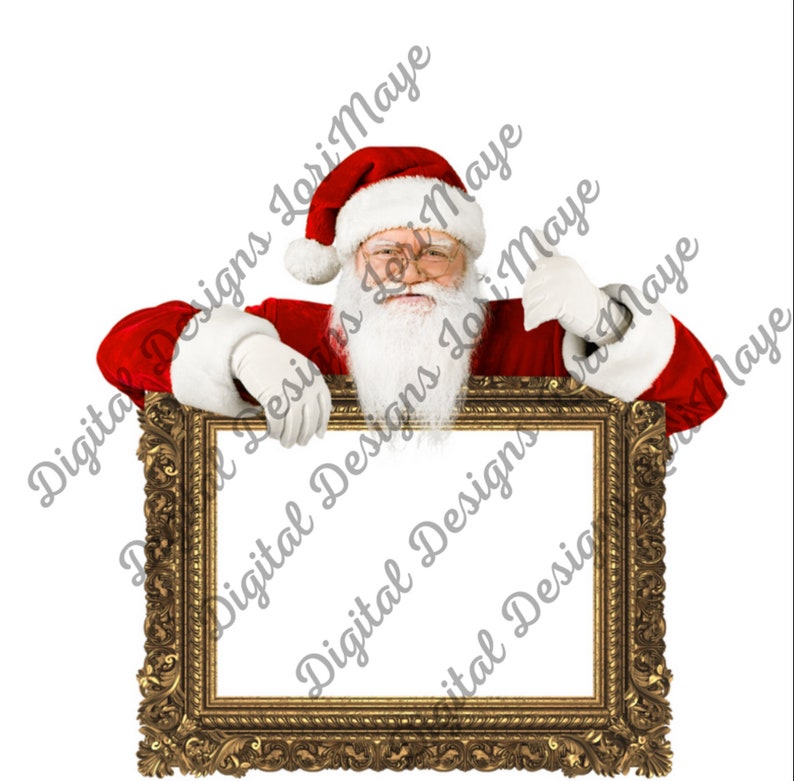Digital Background Template Virtual Santa Claus Santa - Etsy
