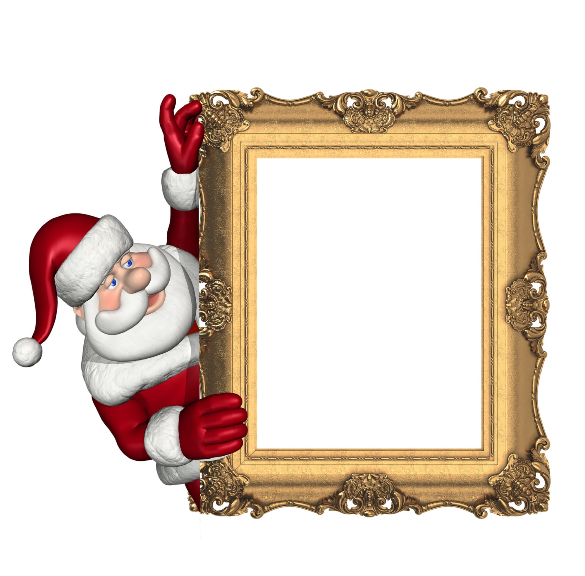 Digital Background Template - Virtual Santa Claus - Santa Holding ...