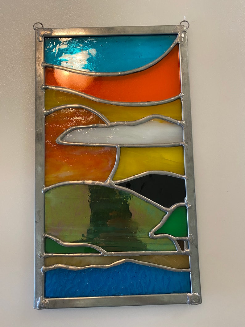 Stained Glass Sunrise/sunset - Etsy