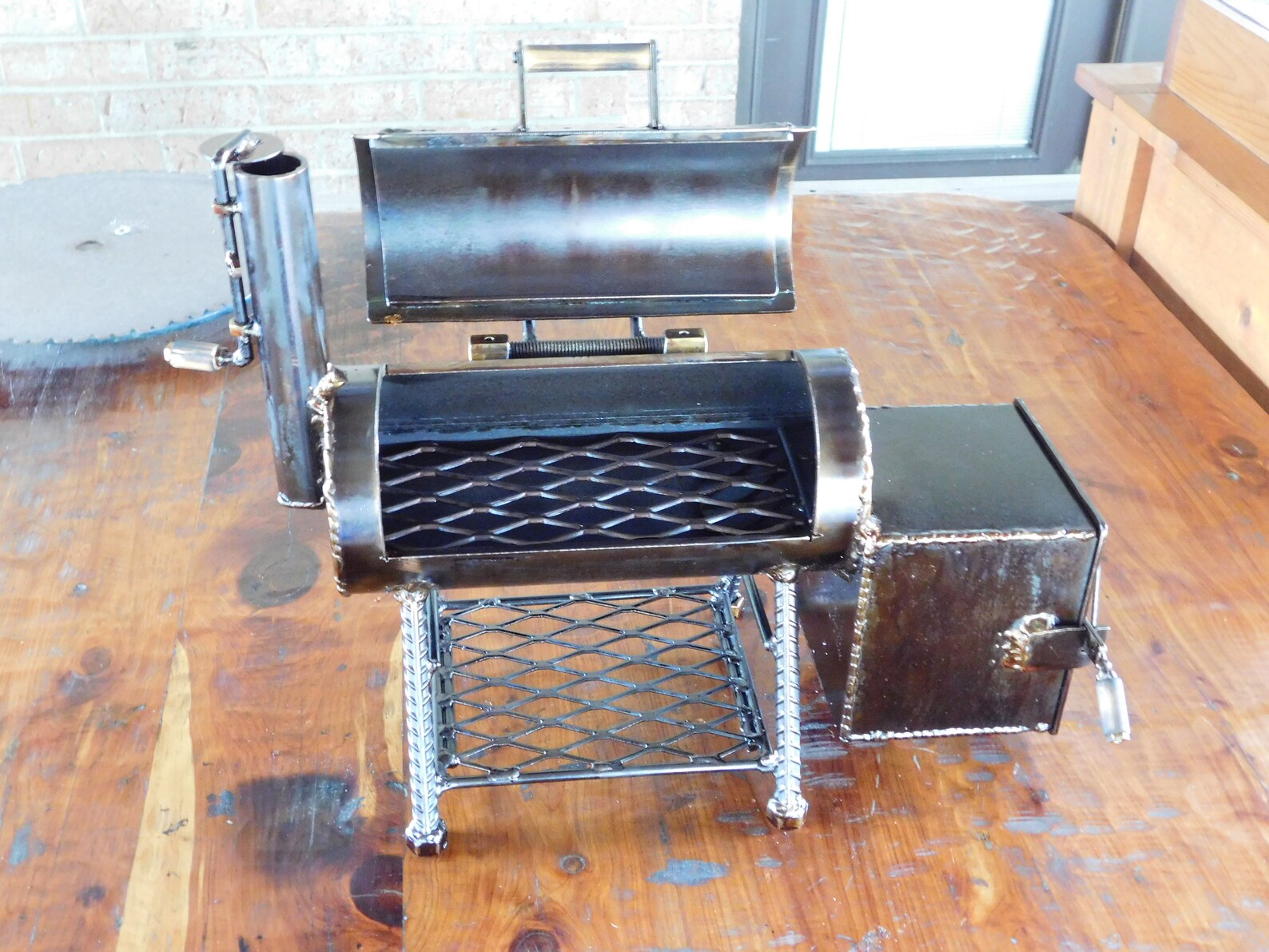 Handmade Baby BBQ Smoker: Jumbo Firebox, Heavy Steel Mini Grill - Etsy