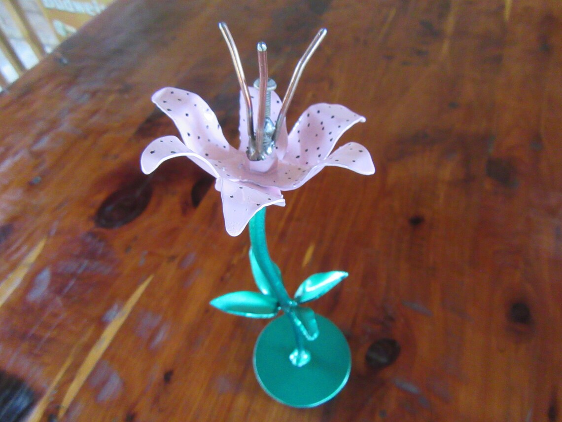 Metal Lily-Welded Art-Forever Flowers-Metal Art | Etsy