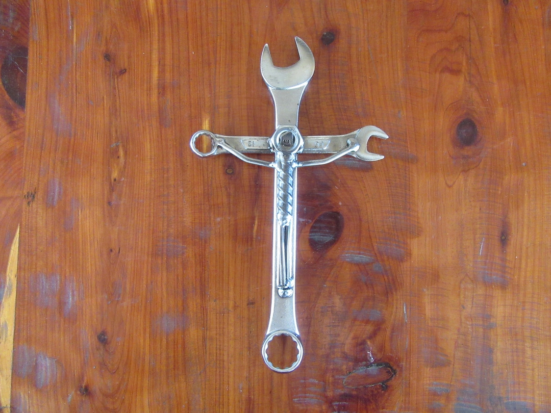 Gear Head Cross-mechanics Crucifix-man Cross-welded Art-scrap Metal ...