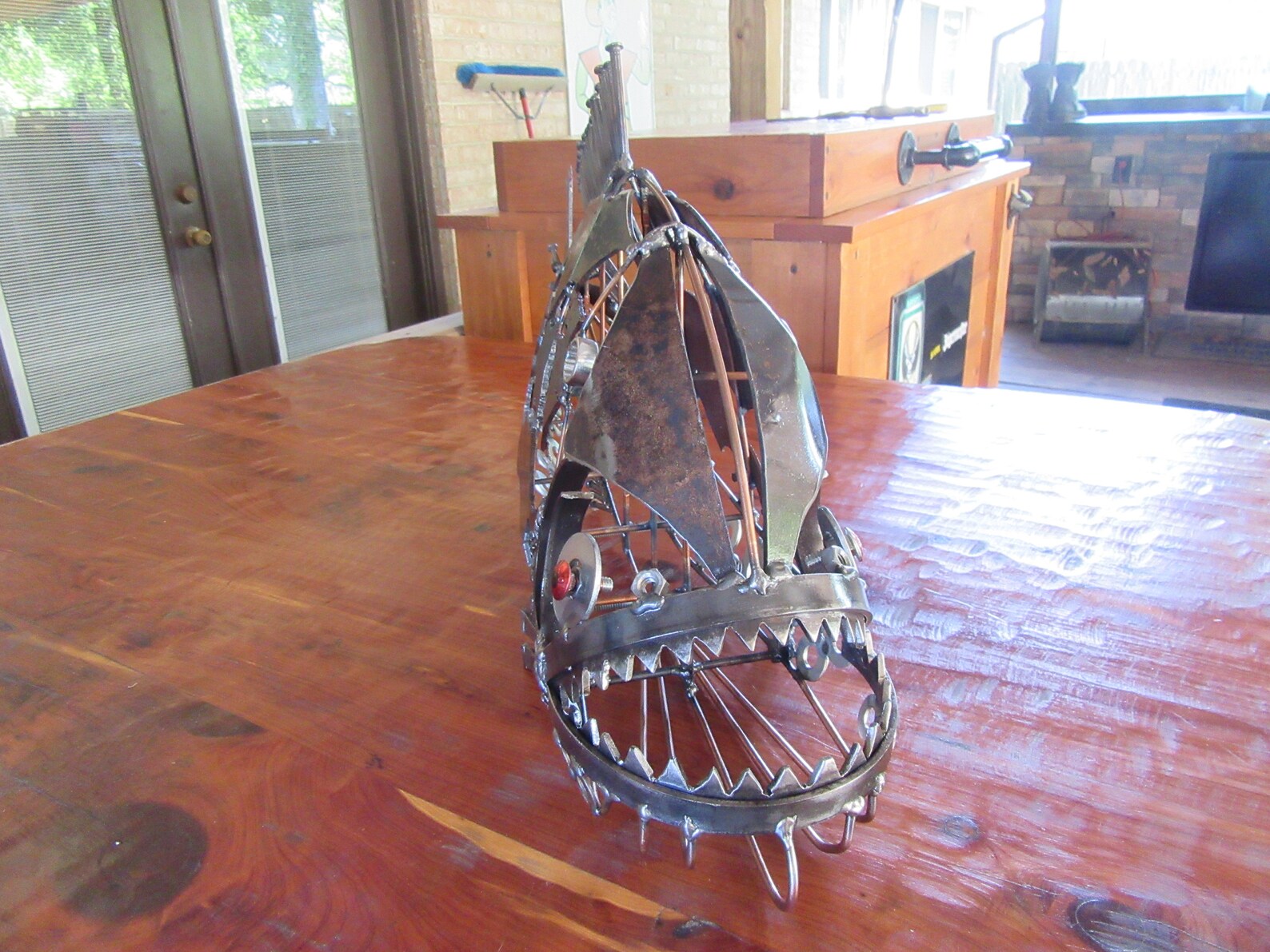 Metal Piranha Sculpture-welded Art Fish - Etsy