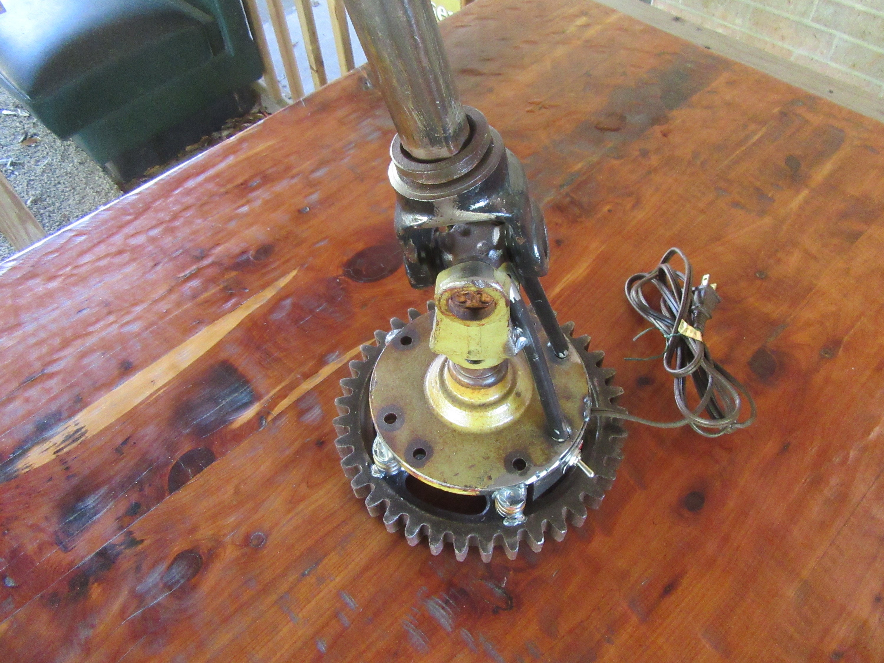 Tractor Lamp-welded Art Light-metal Lamp-steampunk-industrial - Etsy